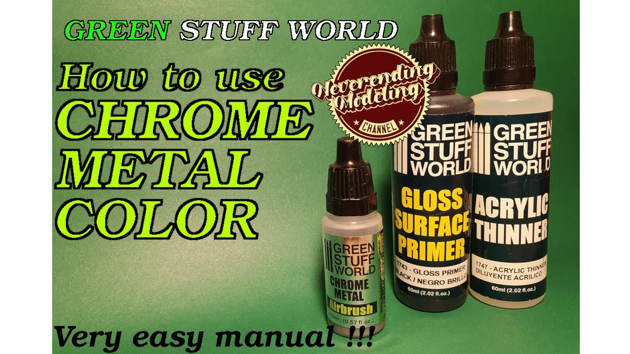 Test GREEN STUFF WORLD Chrome metal - YouTube