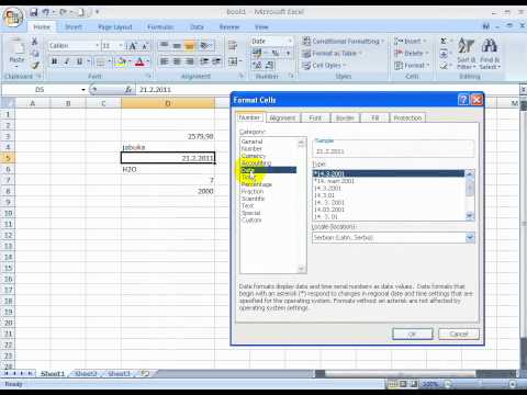 formatiranje celija u excelu - YouTube