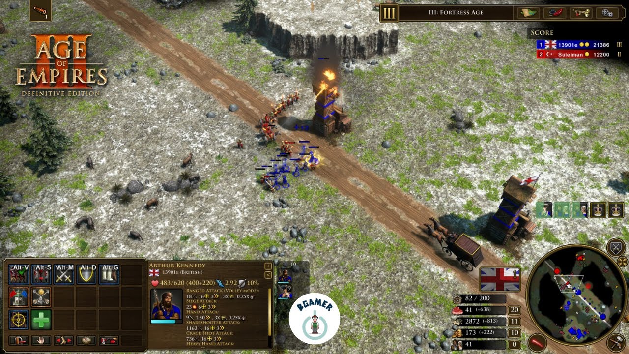 Age of Empires III - British VS Suleiman - Map LRG Himalayas - YouTube