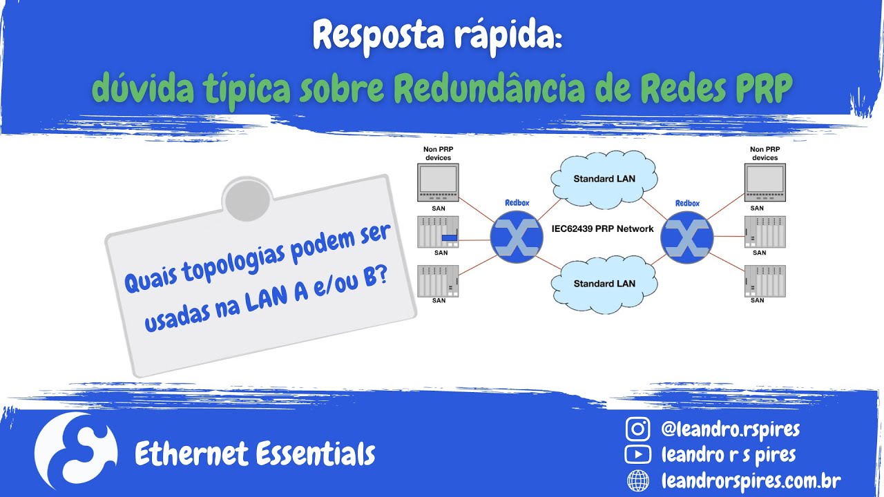Resposta rápida: dúvida típica sobre Redundância de Redes PRP - YouTube