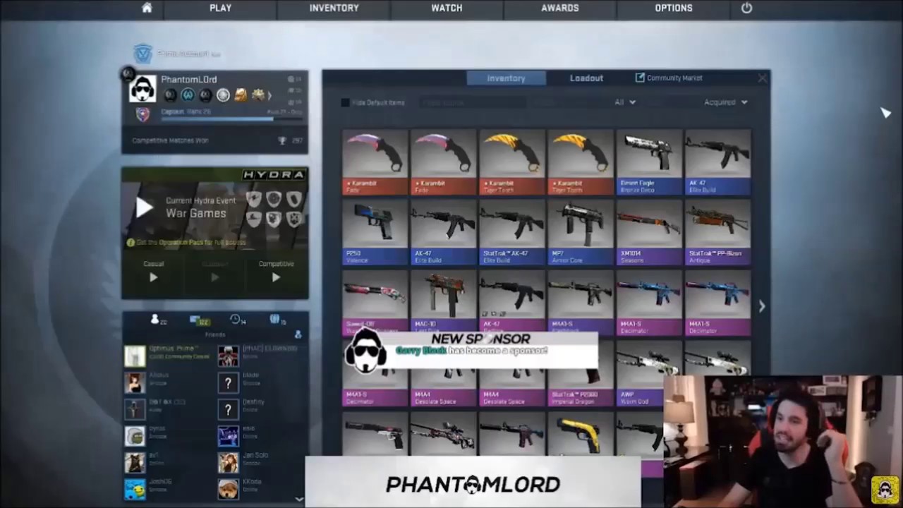PHANTOM LORD GETS 20K IN DONATIONS FROM GAMBLING SITES CSGO - YouTube