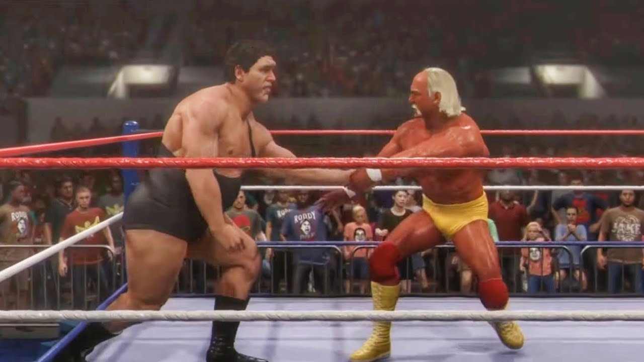 Now slam Andre with an irish whip pullback while you're in the ring ...