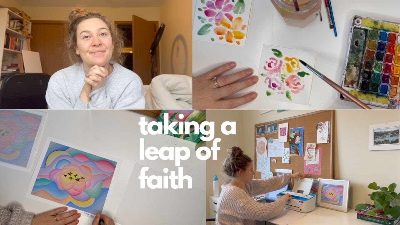 FIRST TIME selling my art online!!!! ART VLOG 04 - YouTube