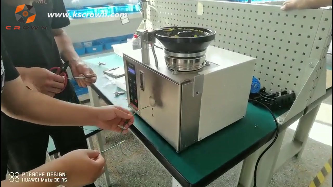 Loose Tubular Terminal Crimping Machine WL-5PC - YouTube