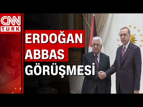 Cumhurbaşkanı Erdoğan, Filistin Devlet Başkanı Mahmud Abbas ile görüştü