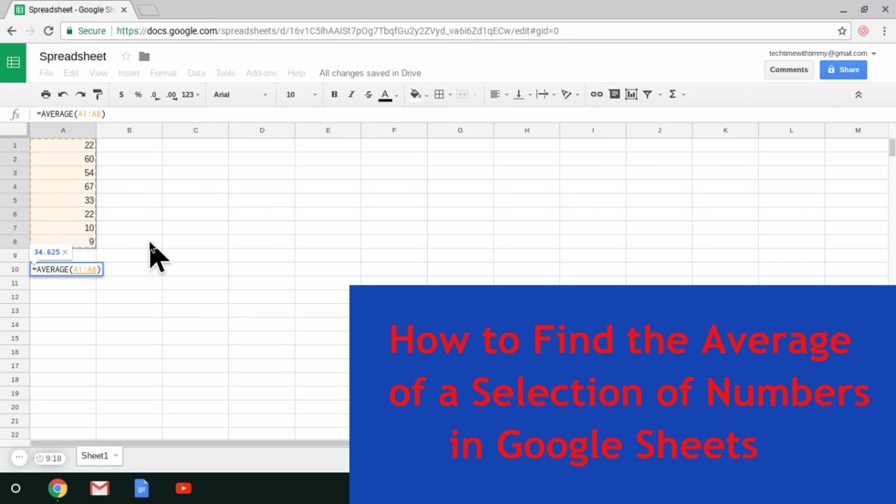 How To Find The Average Of A Selection Of Numbers In Google Sheets how-to-find-the-average-of-a-selection-of-numbers-in-google-sheets