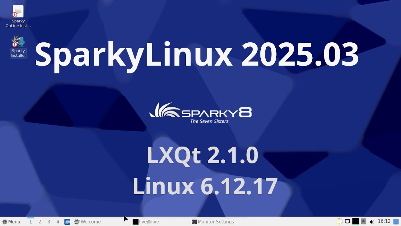 SparkyLinux 2025.03 | LXQt 2.1.0 | Linux 6.12.17 - YouTube