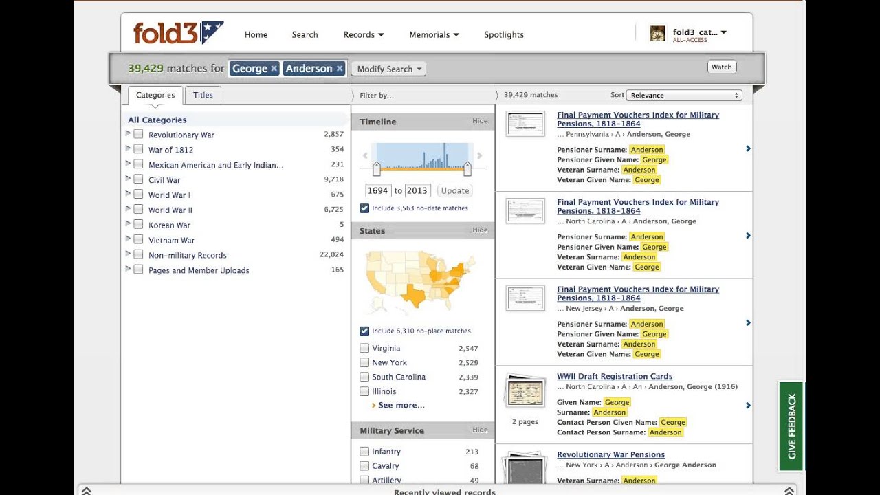 Searching on Fold3 - YouTube