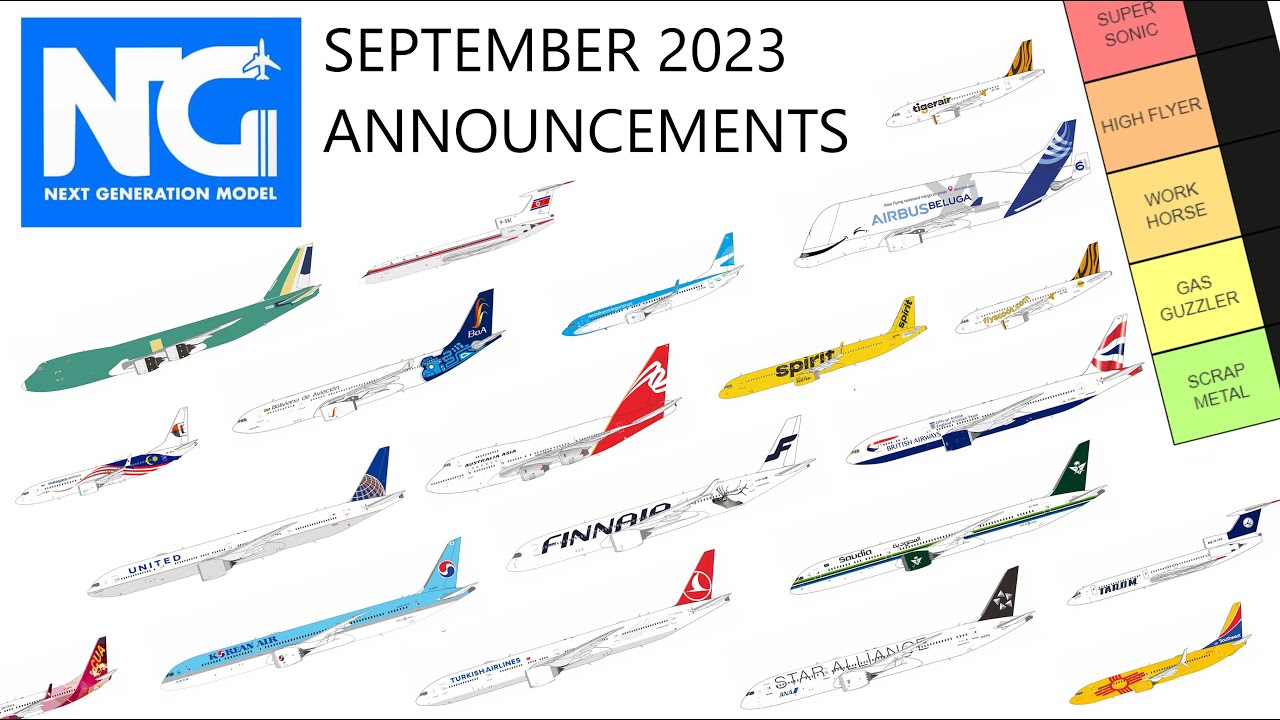 Ranking NG Models September 2023 400 Scale Model Aircraft Announcements ...
