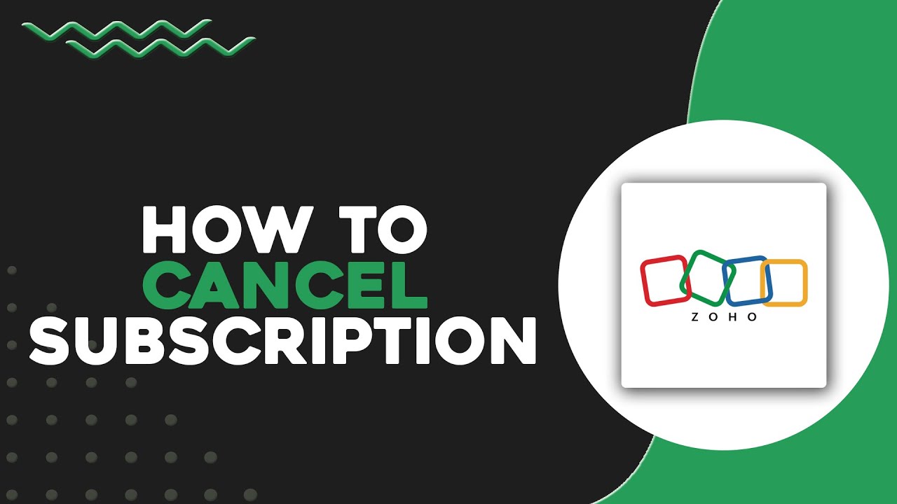 How To Cancel Subscription in Zoho (Quick & Easy) - YouTube