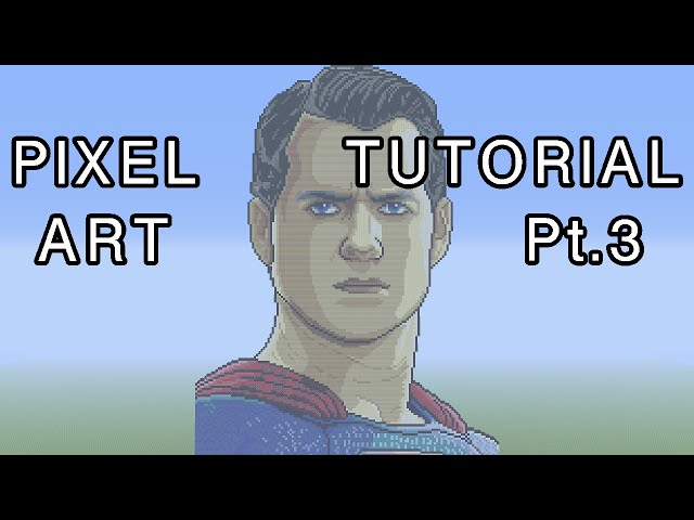 Minecraft Superman Pixel Art