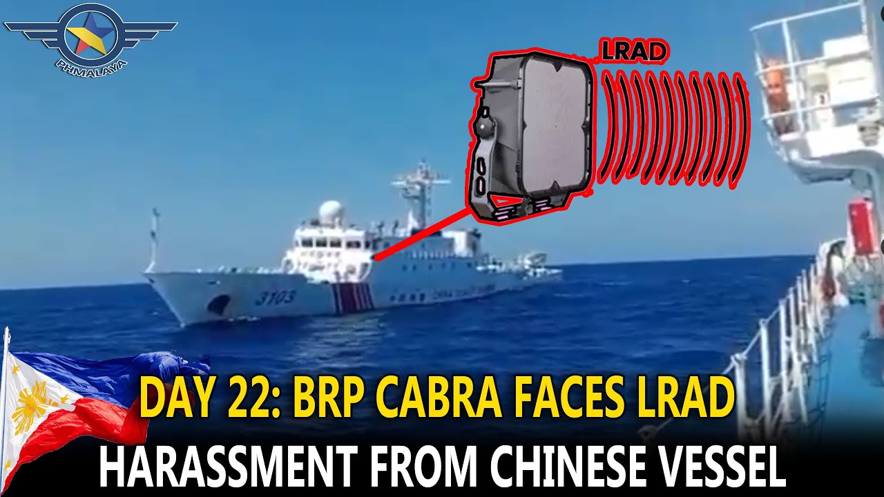 DAY 22: BRP CABRA FACES LRAD HARASSMENT FROM CHINESE VESSEL - YouTube