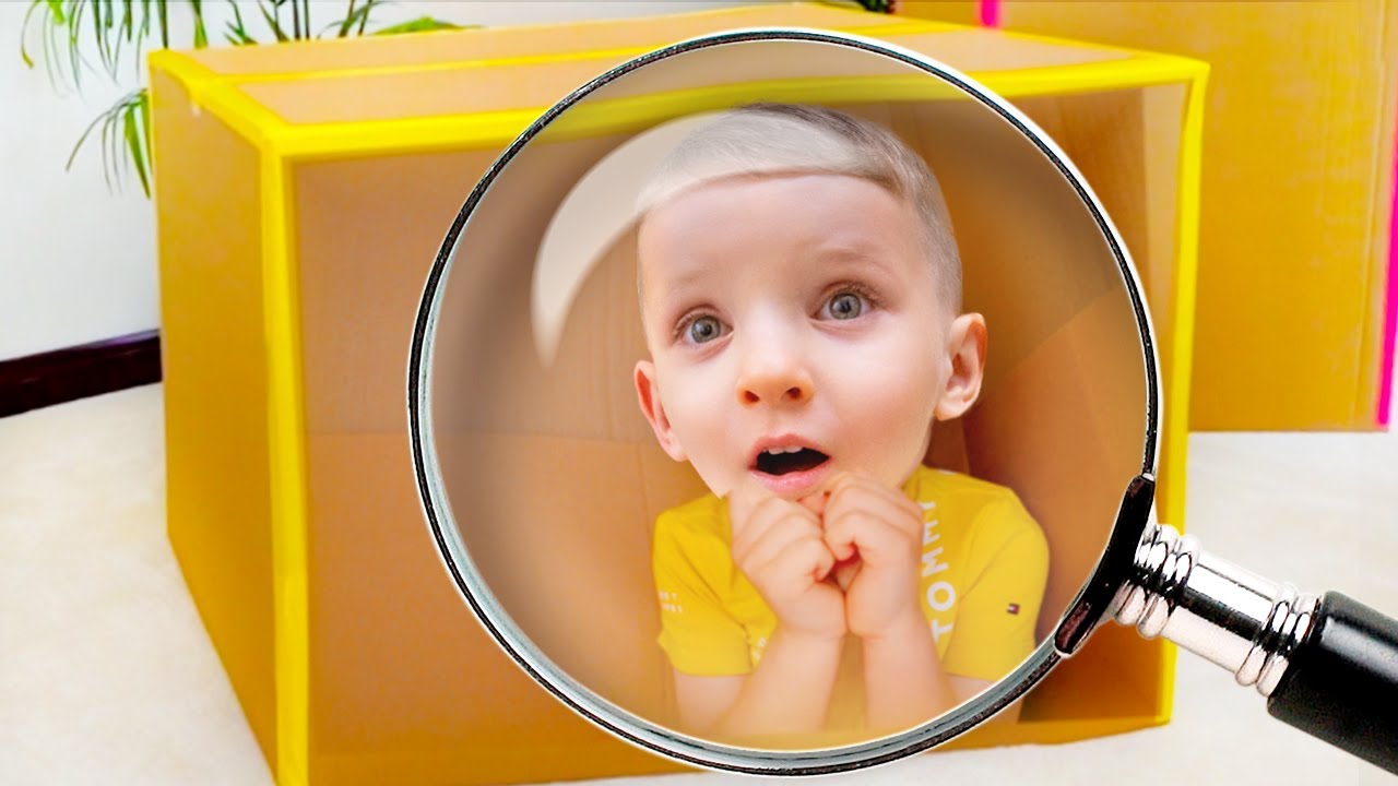 Five Kids Hide and Seek in Boxes Challenge Compilation stories for ...