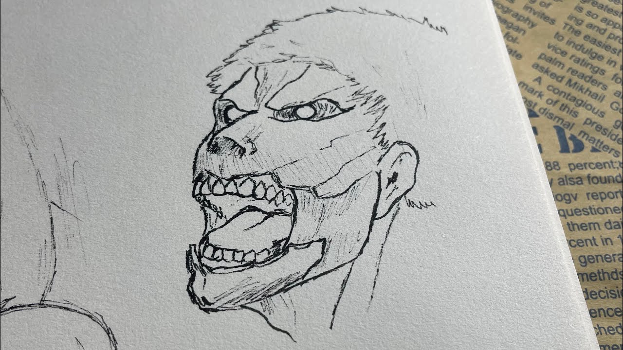 How to draw Armored Titan in 5 minutes - Attack on Titan (step by step ...