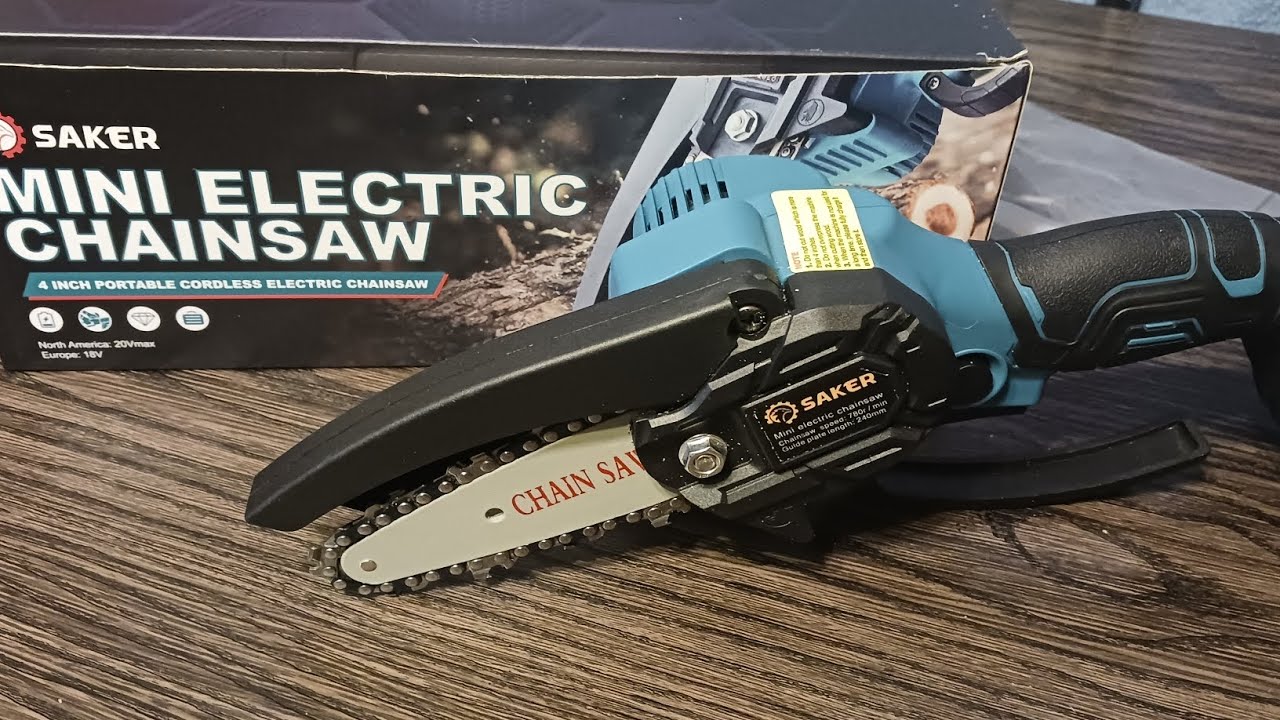 Saker 20v 4inch mini chainsaw review - YouTube