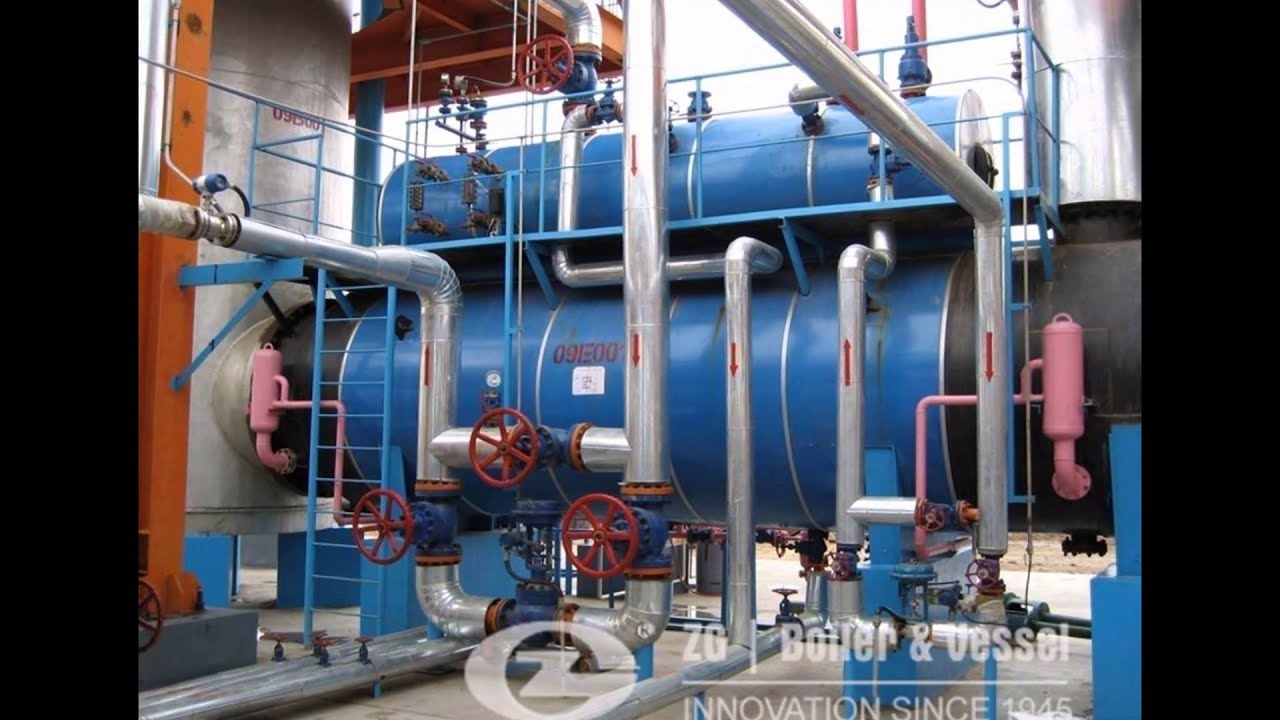 carbon rotary waste heat boiler - YouTube