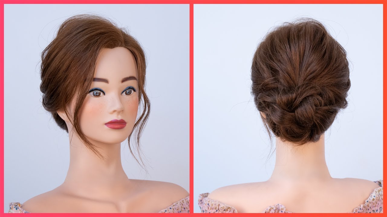 Super simple updo/Easy updo/쉽게 따라하는 업스타일 - YouTube