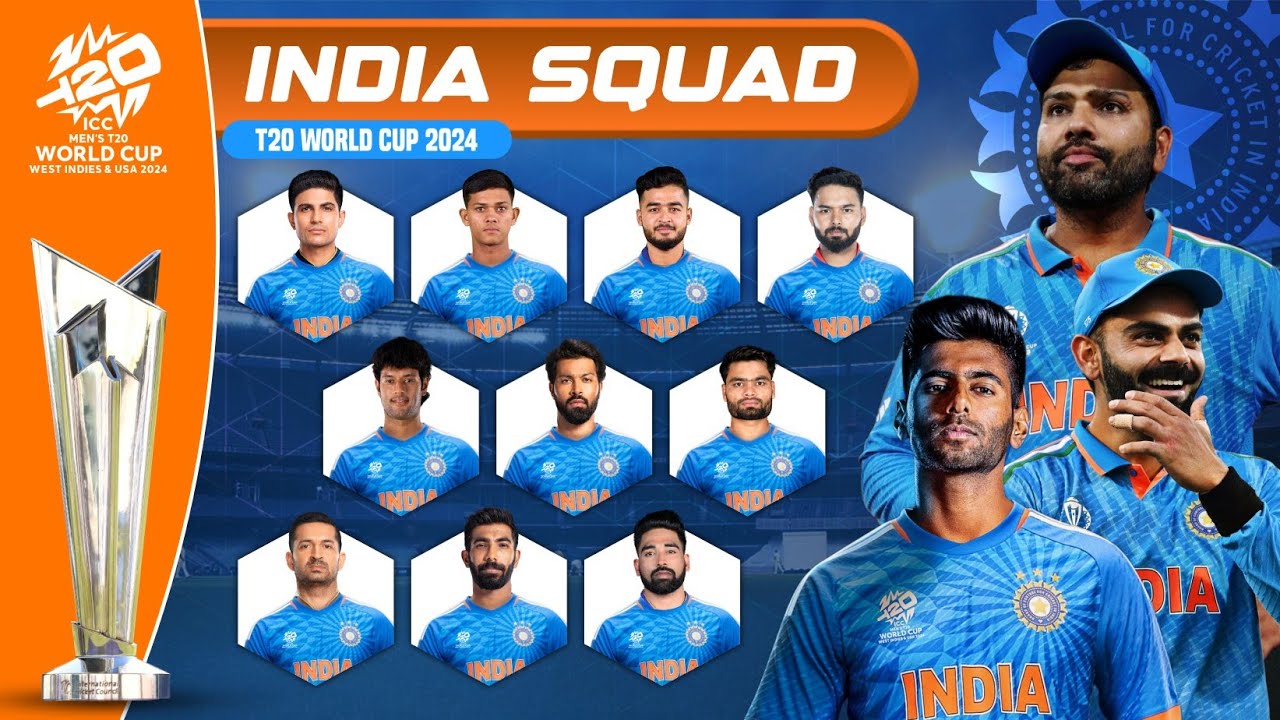 India Squad T20 World Cup 2024 | Team India T20 World Cup 2024 Squad ...