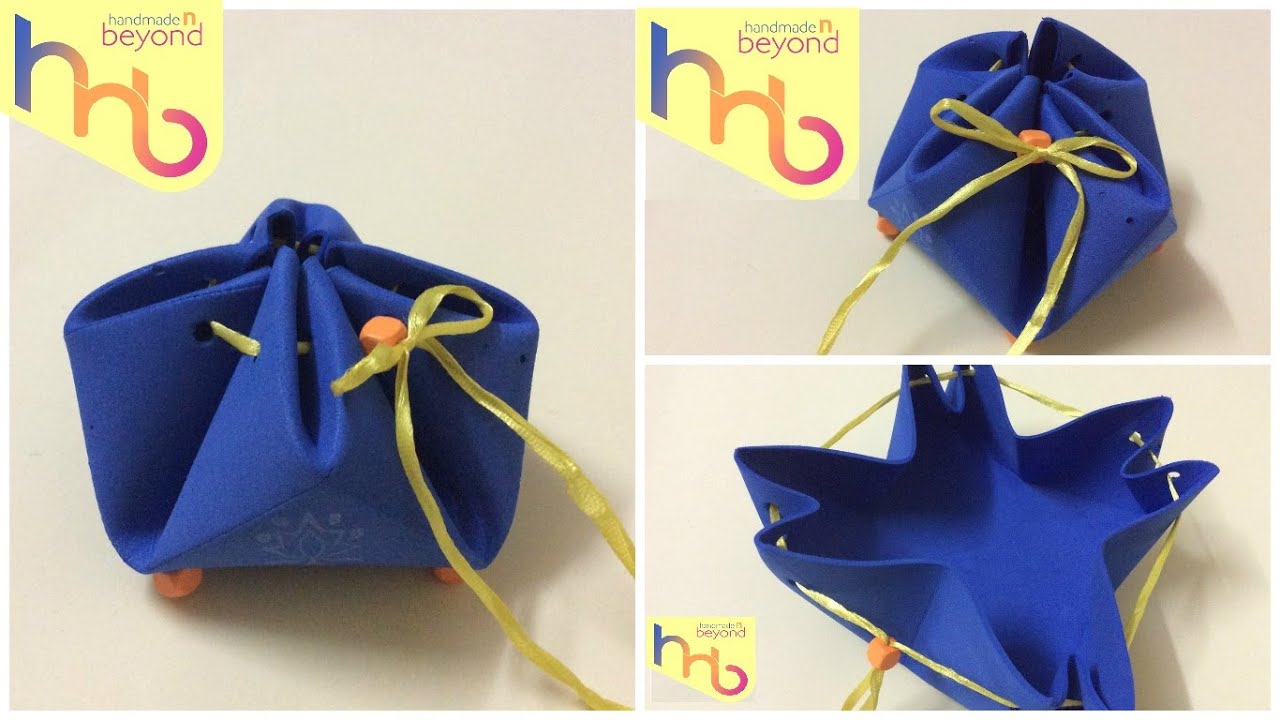 Craft foam Pouch gift Box learn to make - YouTube