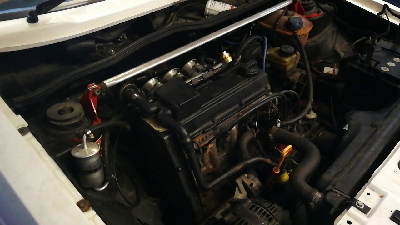 132kws 221nm vw mk1 golf 2l 8v with throttles - YouTube