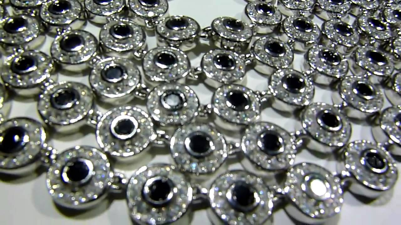 CUSTOM "925 Silver" -$350- Cluster Chain with 1,200 Lab Made Diamonds ...