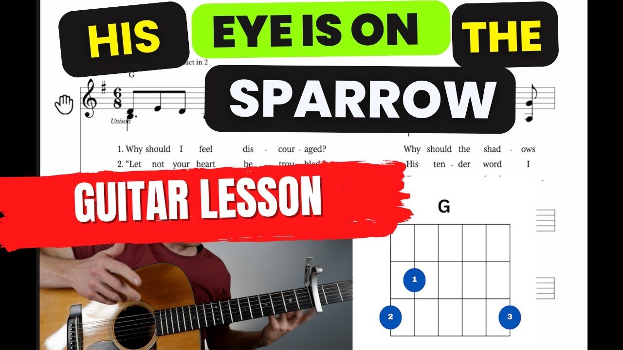 His eye is on the sparrow guitar lesson - YouTube