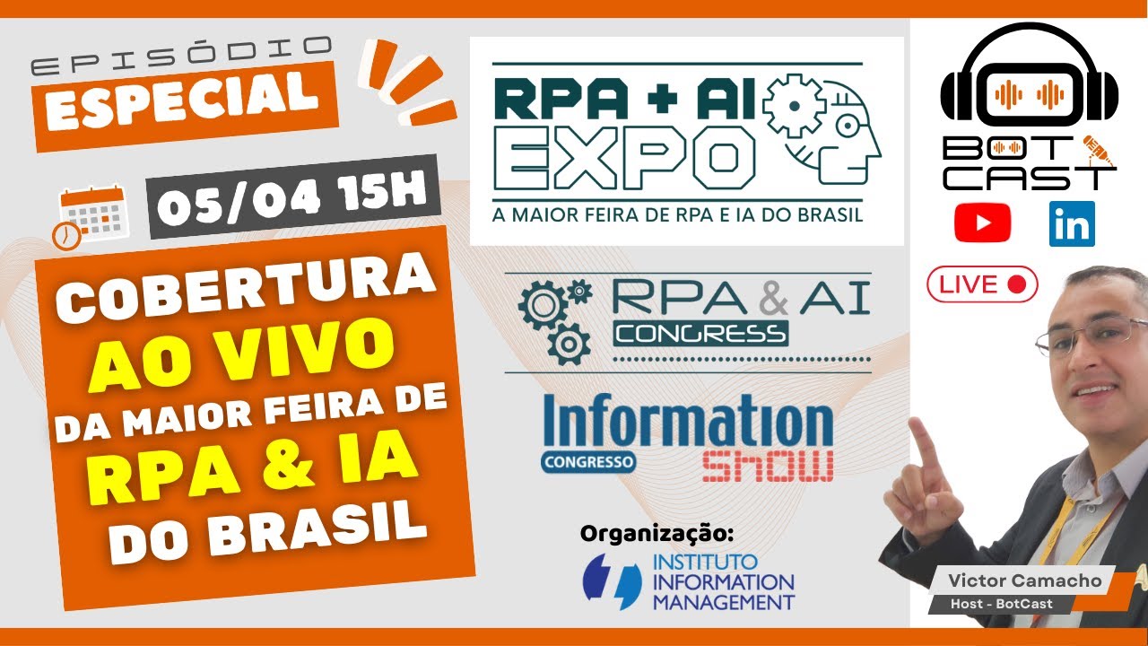 Cobertura AO VIVO - RPA&AI EXPO 2023 - BotCast - YouTube