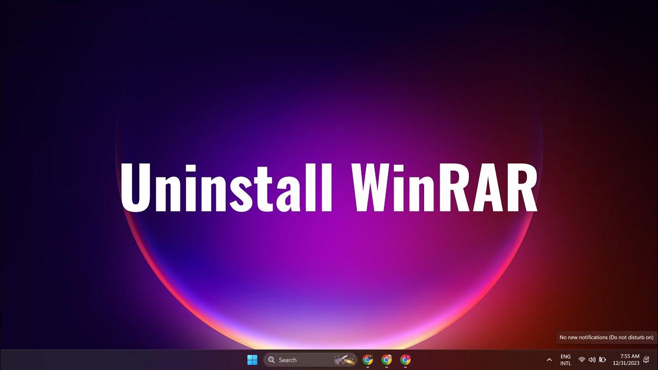 How to Uninstall WinRAR from Windows 10/11 - YouTube