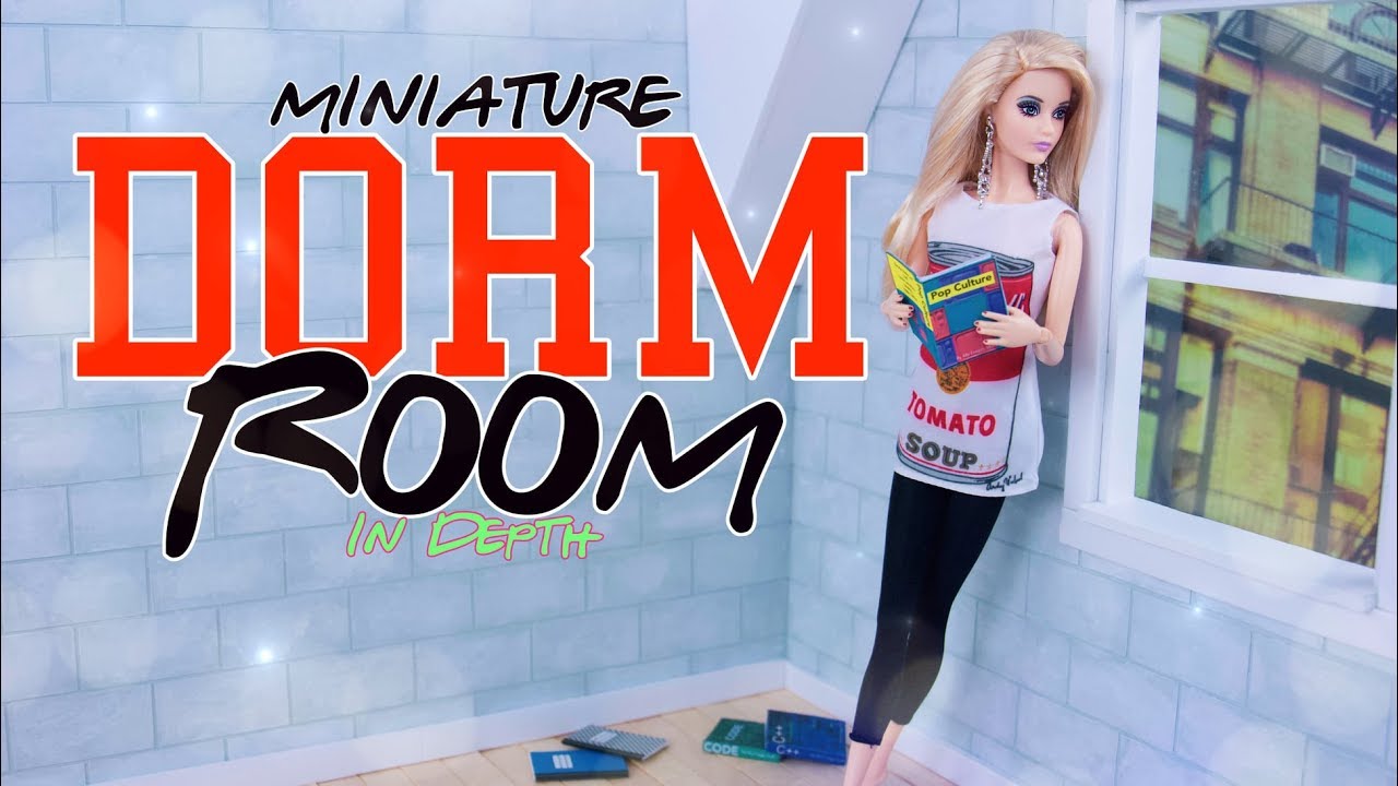 DIY - How to Make: Miniature Dorm Room 1:6th Scale | In Depth | Part 1 ...
