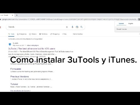 Como instalar 3uTools y iTunes. - YouTube