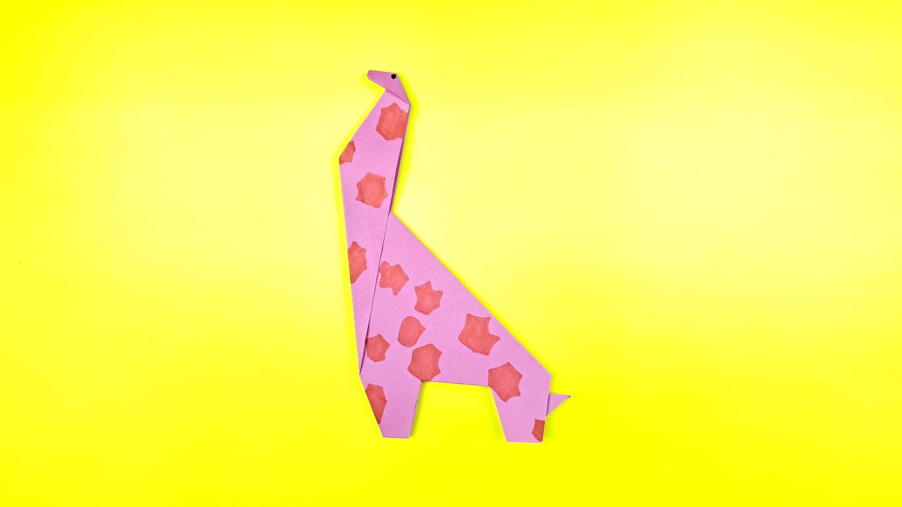 easy DIY Origami giraffe video tutorial - YouTube