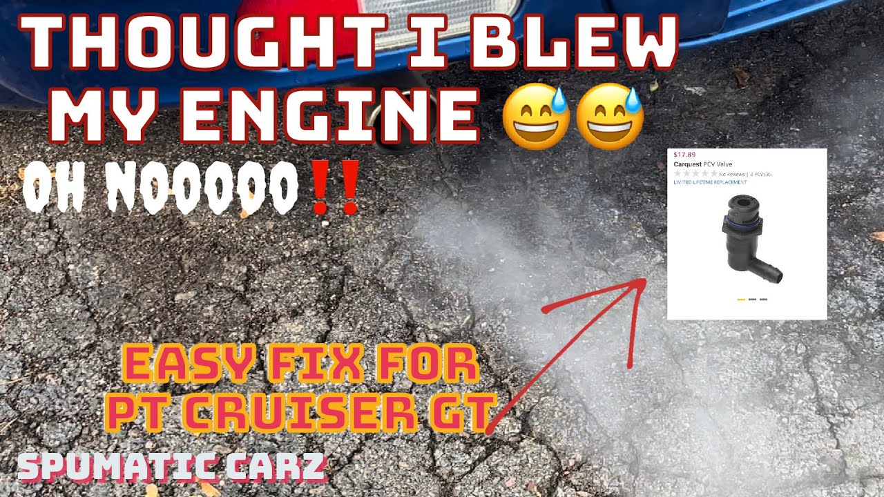 I thought I Blew My Engine Easy PCV Valve fix for PT Cruiser GT - YouTube