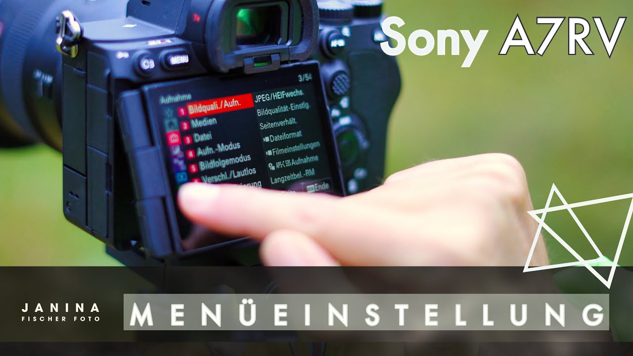 MENÜ SONY A7RV | Auch für Sony Alpha 1 anwendbar - YouTube