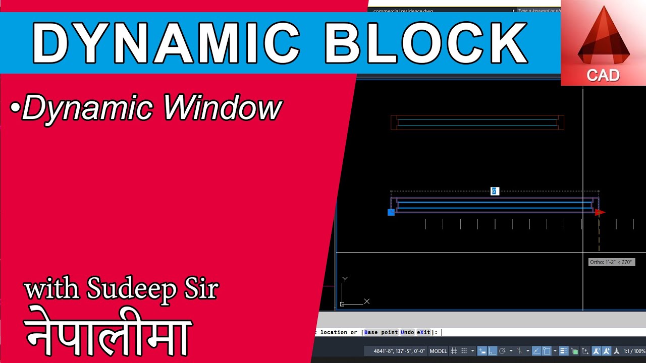 Making a Window Dynamic Block in AutoCAD - YouTube