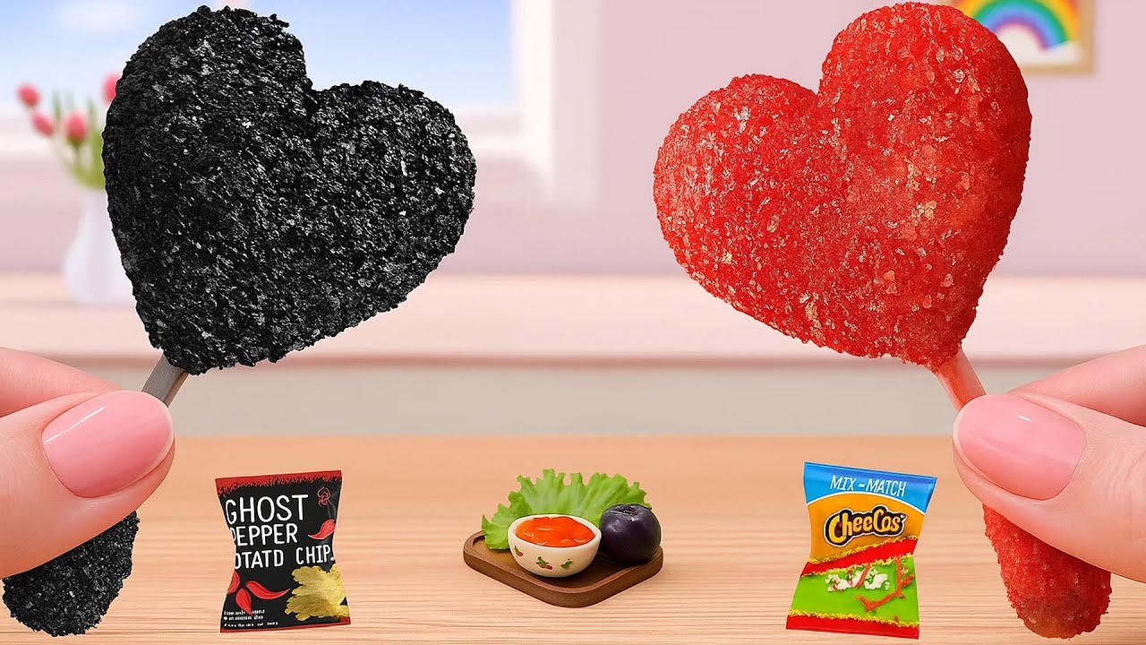 Best Fast Food ️ Cheetos Fried Chicken Heart Shape 💗Lena Mini Chef ...
