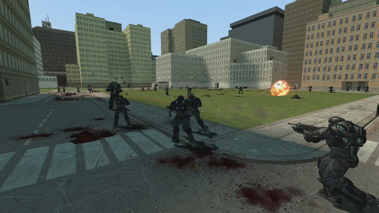 Gears of War Cog Vs Locust Horde Ai Battle #7 - YouTube