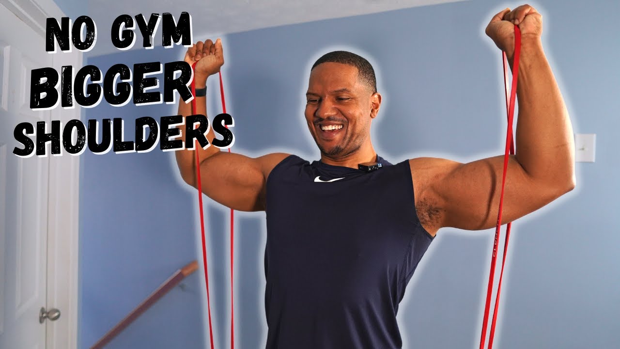 Home Shoulder workout W/ Resistance Bands & Clench Footplate - YouTube