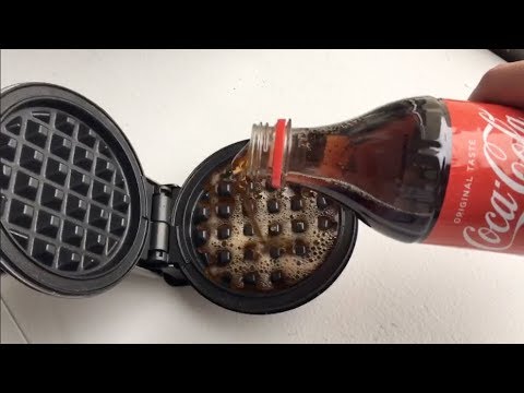 EXPERIMENT WAFFLE IRON VS Coca Cola - YouTube