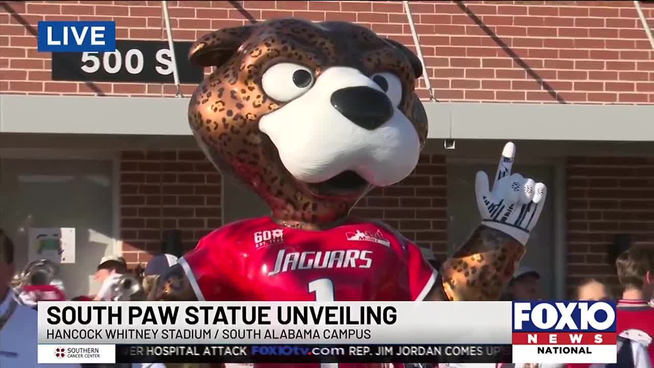 South Alabama unveils new statue - YouTube