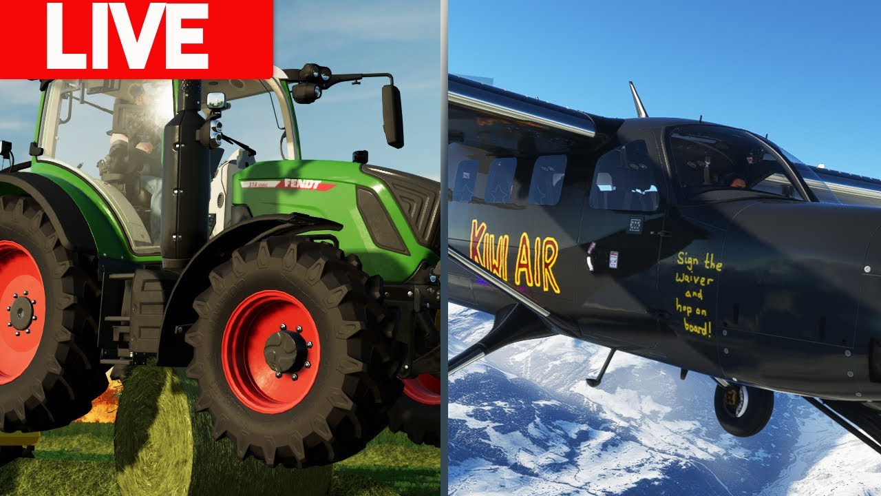LIVE: Farming then Flying | Farming Sim 22 / Microsoft Flight Simulator ...
