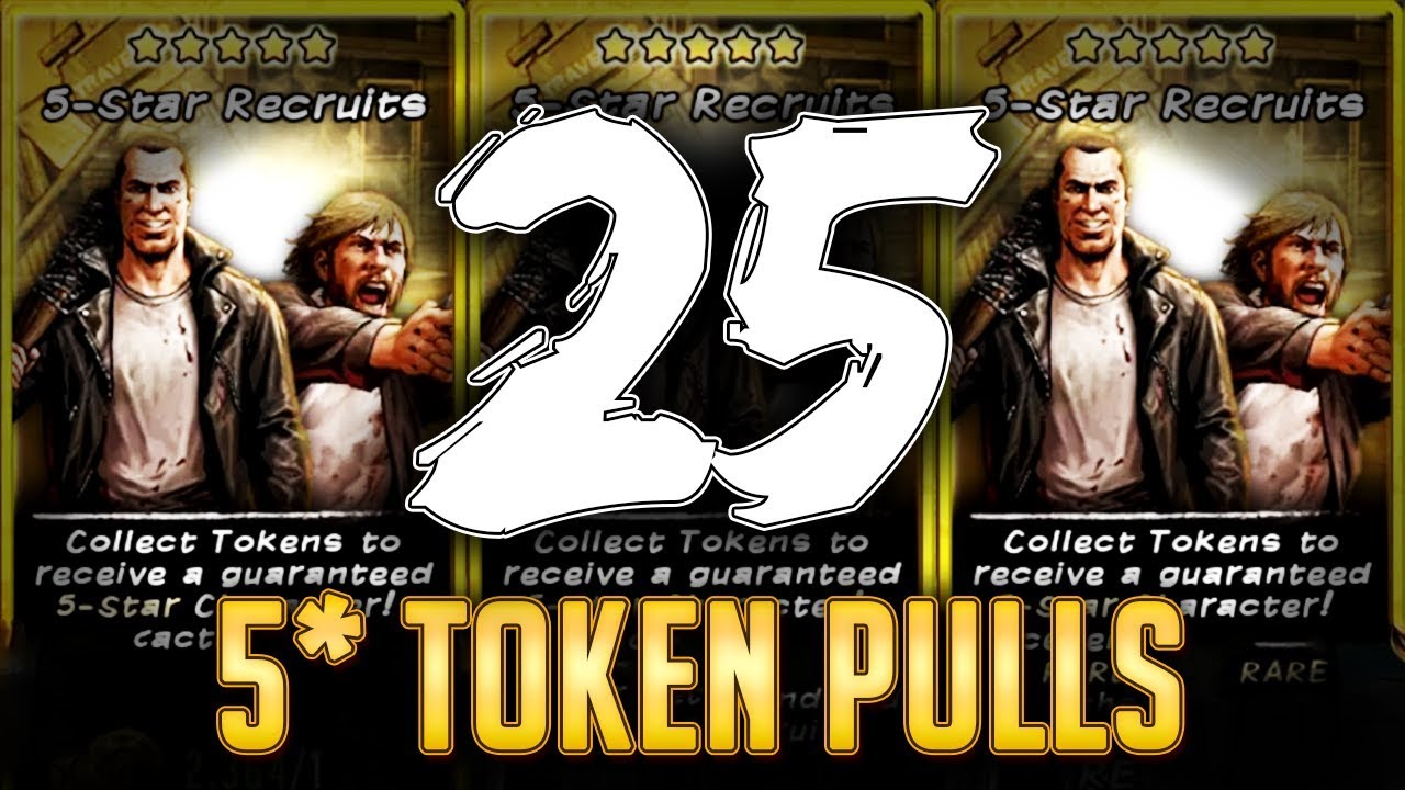TWD RTS: 25x 5* Token Pulls on New Wheel! - The Walking Dead: Road to ...