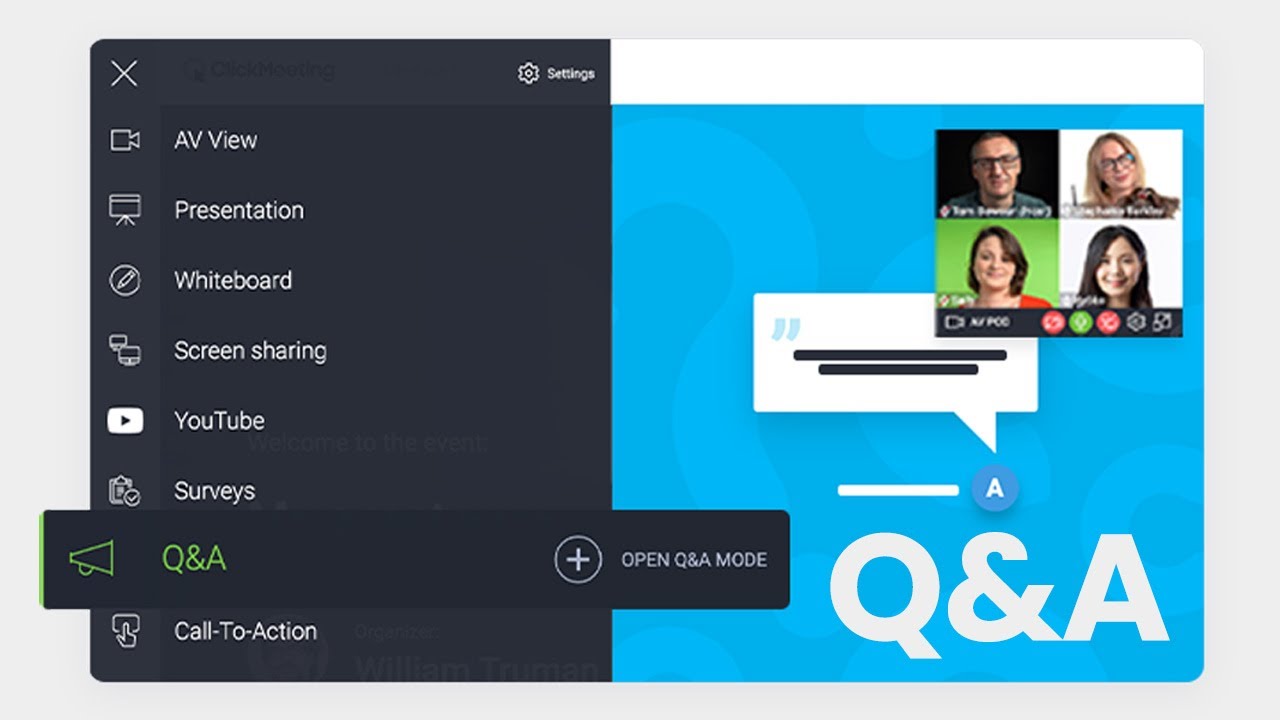 Clickmeeting's Q&A chat. How does it work? - YouTube