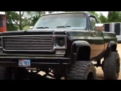 Lifted square body K10 on fuel wheels - YouTube