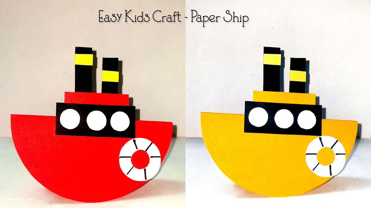 Easy Kids Craft - Paper Ship 🚢 | Origami Craft| Paper Boat| Paper Craft ...