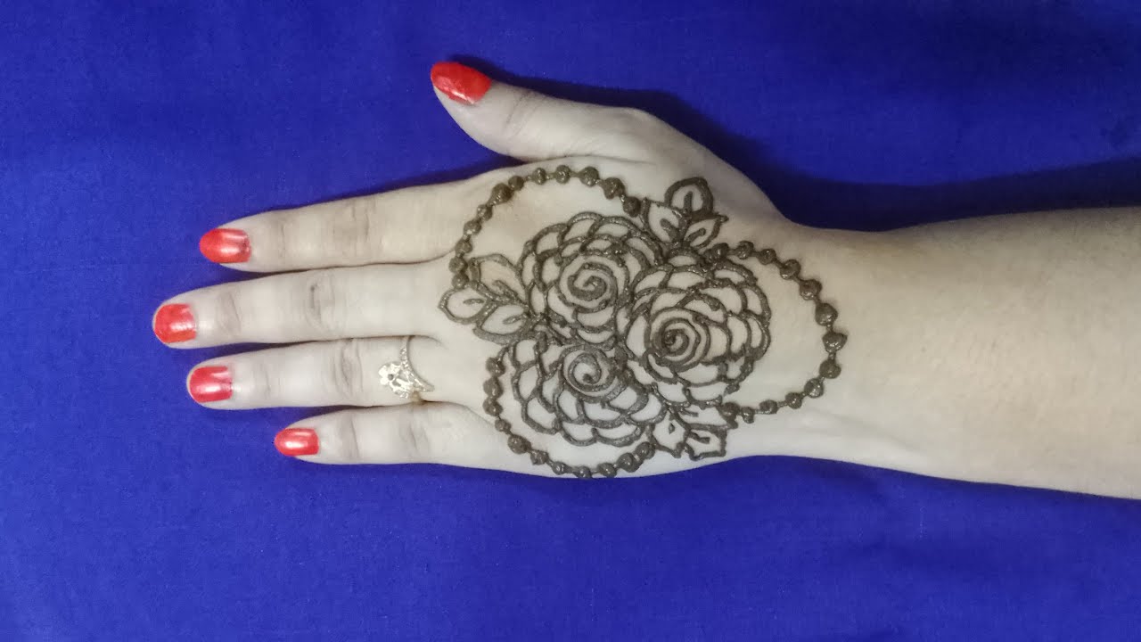 2024 Rose Mehendi Design/For Back Hand/Flower Mehendi Design/Simple ...