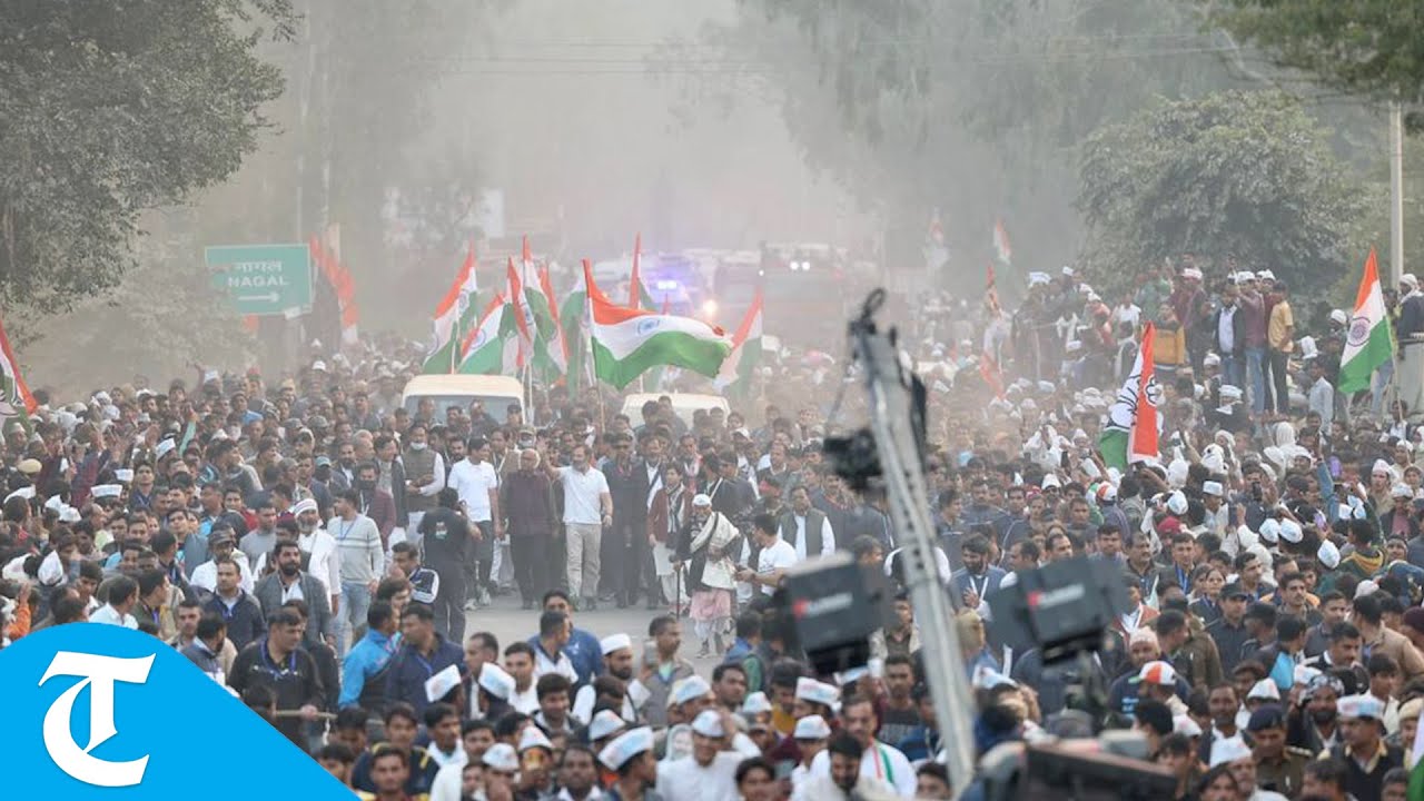 LIVE: Bharat Jodo Yatra | Malab Village to Ambedkar Chowk Sohna | Nuh ...