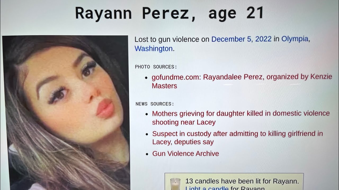 OLYMPIA, WASHINGTON DEC 5, 2021, RAYANN PEREZ 21 KILLED IN DOMESTIC ...