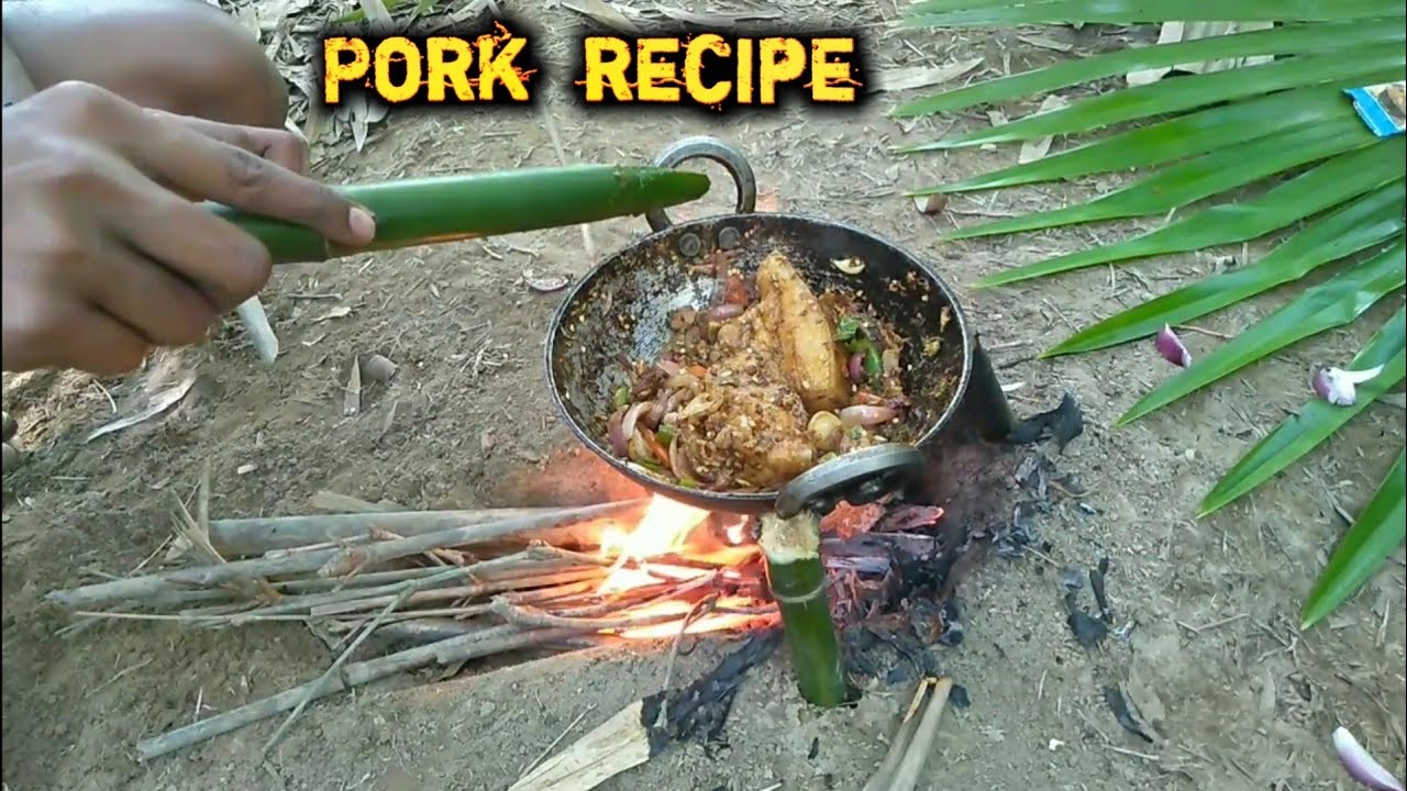 pork curry || pork recipe || pig cooking || village pig cooking || Pork ...