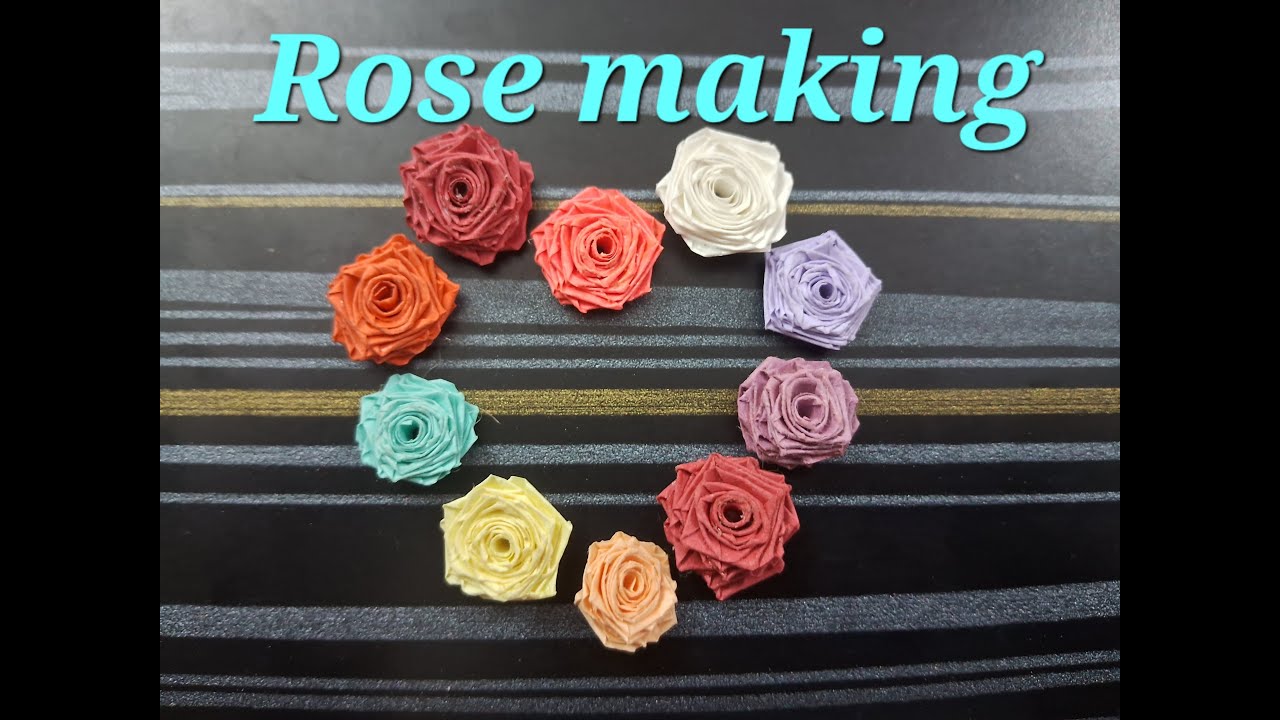 How to make a Rose | diy rose | Strip rose | Paper rose | Quilling rose ...