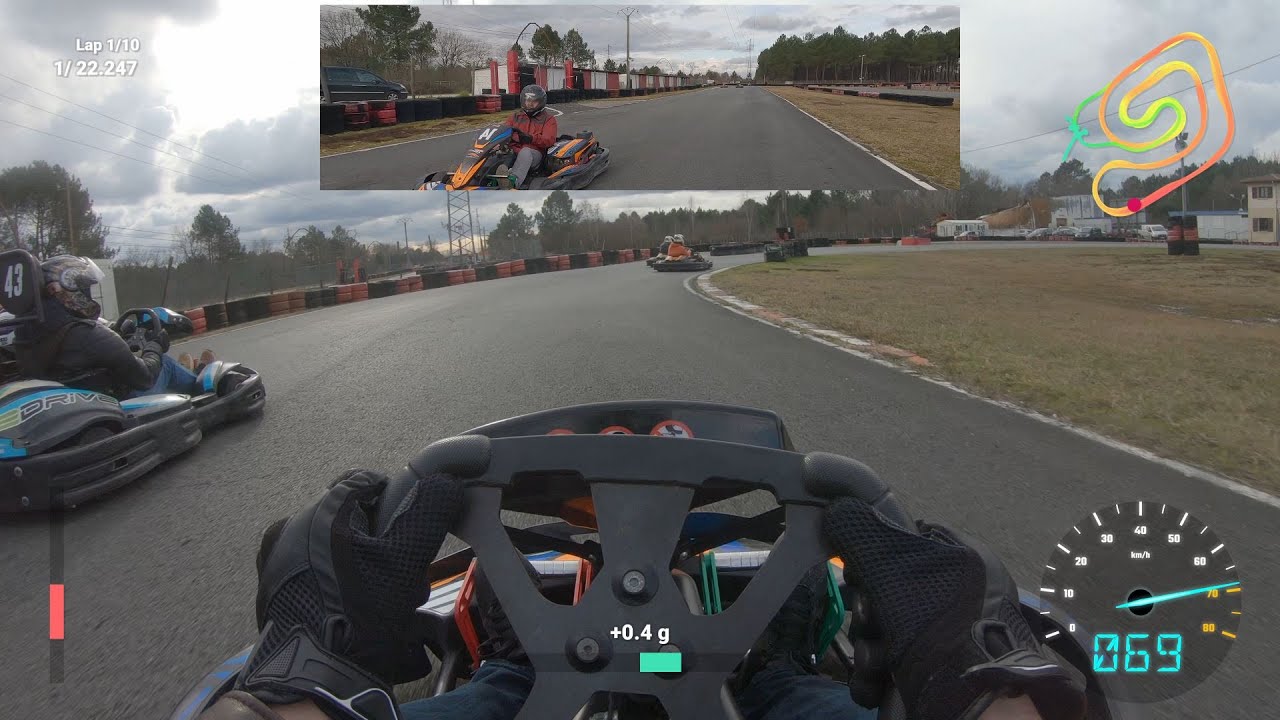 karting, Biganos, 9 ch, février 2023, session 1 - YouTube